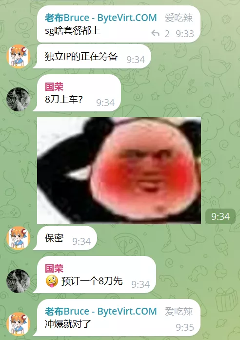 bytevirt家准备上SG